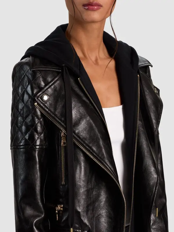 Alice + Olivia Avril Sweatshirt Vegan Jacket
