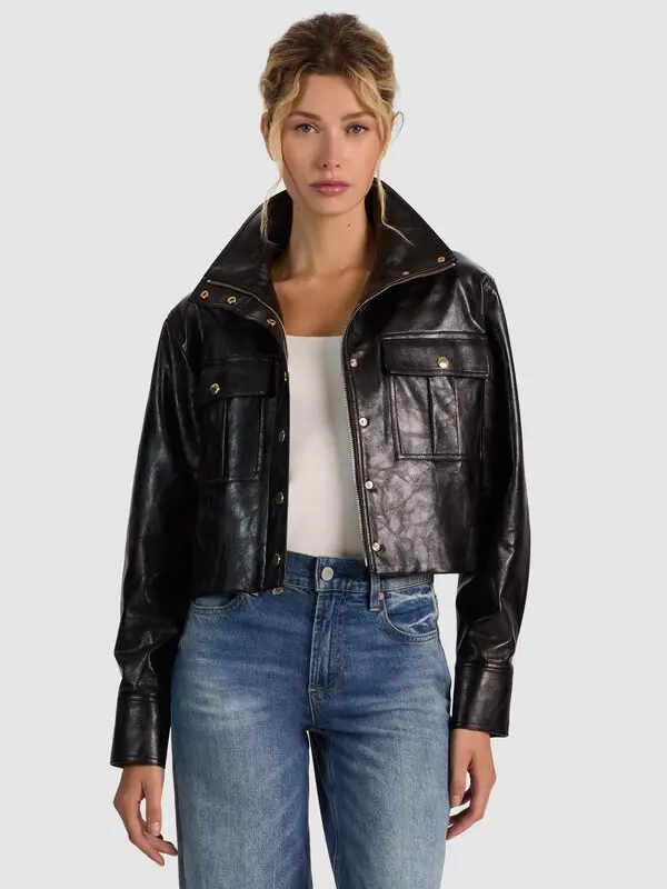 Alice + Olivia James Vegan Funnel Neck Parka