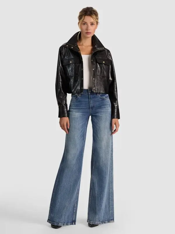 Alice + Olivia James Vegan Funnel Neck Parka