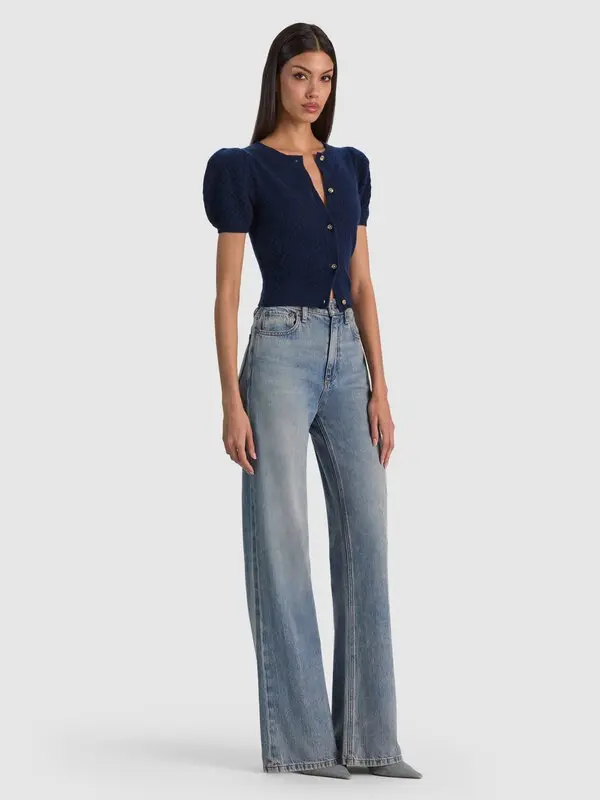 Alice + Olivia Sabine Puff Sleeve Cardigen