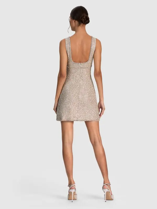 Alice + Olivia Mandy Embelished Mini Dress