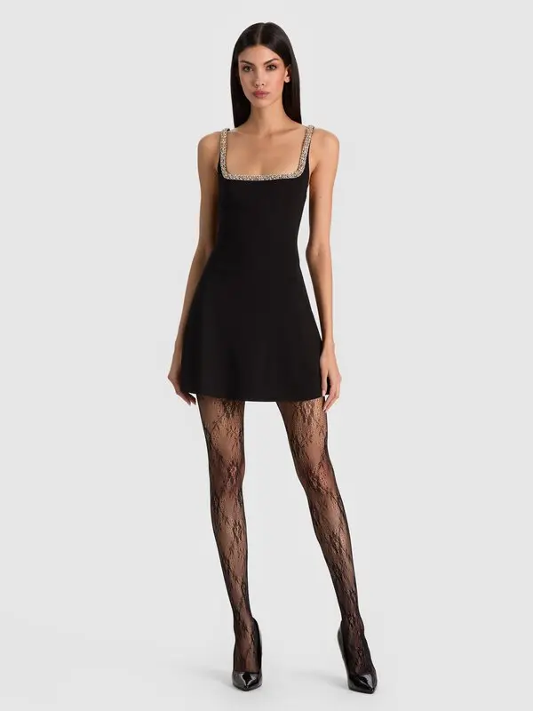 Alice + Olivia Julia Embellished Mini Dress
