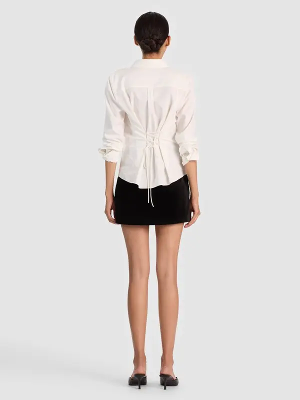 Alice + Olivia Donald Side Button Skirt - Black