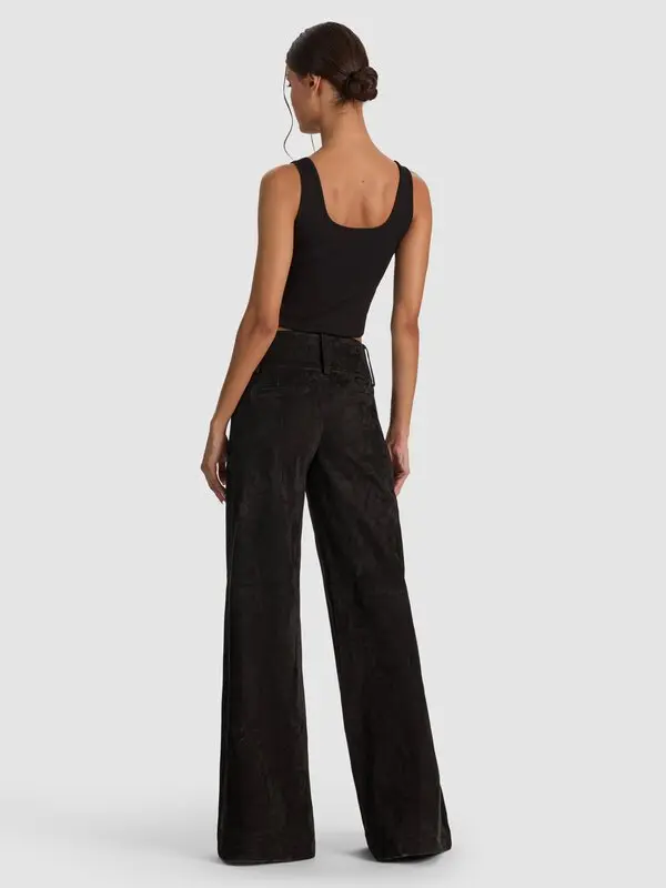 Alice + Olivia Olivia Suede Wide Leg Flare Pant