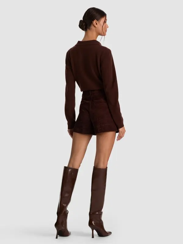 Alice + Olivia Conry Suede Short