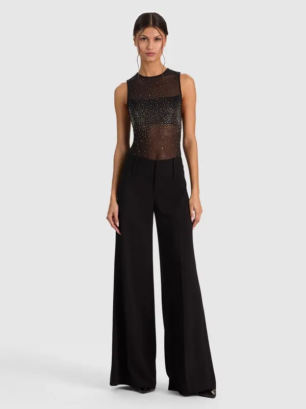 Alice + Olivia Bandeau Embellished Bodysuit