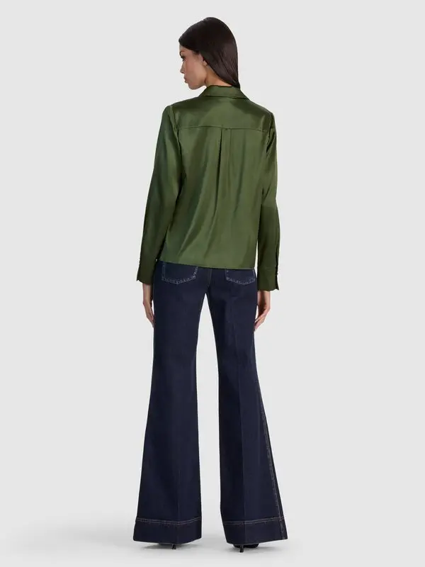 Alice + Olivia Brady Slim Button Down