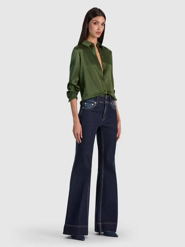 Alice + Olivia Brady Slim Button Down