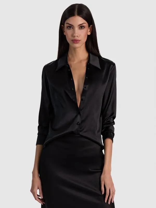 Alice + Olivia Willa Silk Blouse