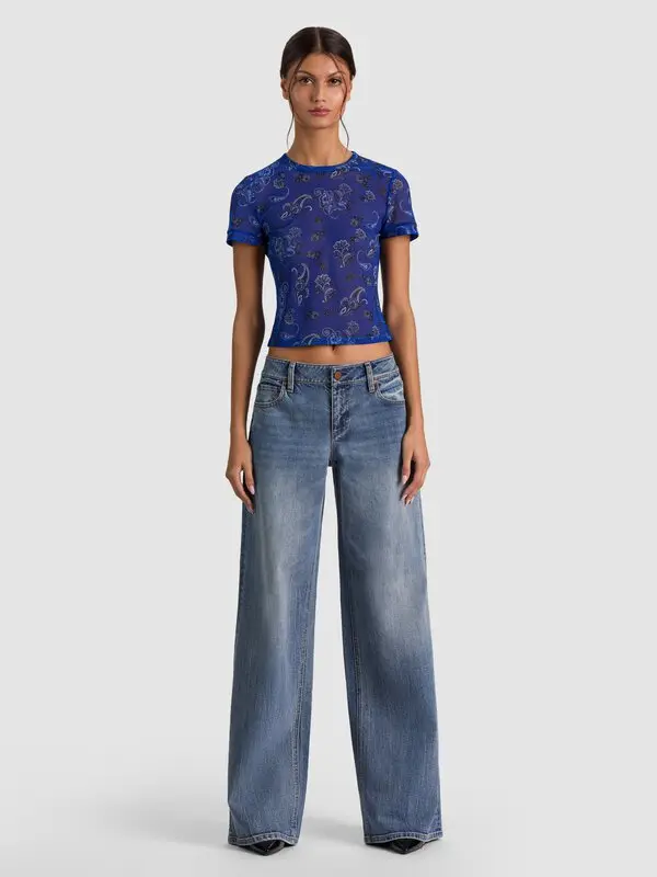 Alice + Olivia Tess Crew Neck Tee