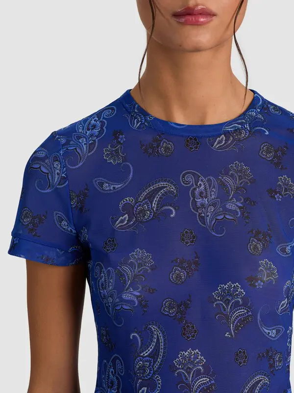Alice + Olivia Tess Crew Neck Tee