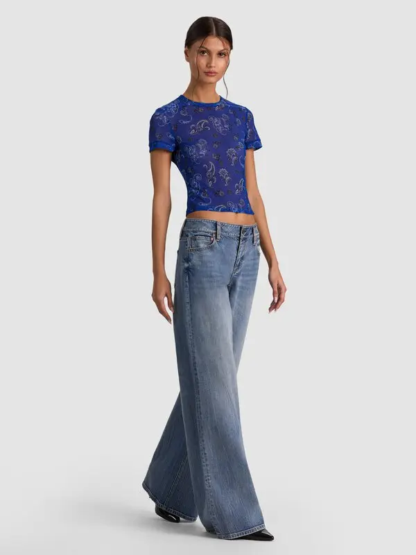 Alice + Olivia Tess Crew Neck Tee