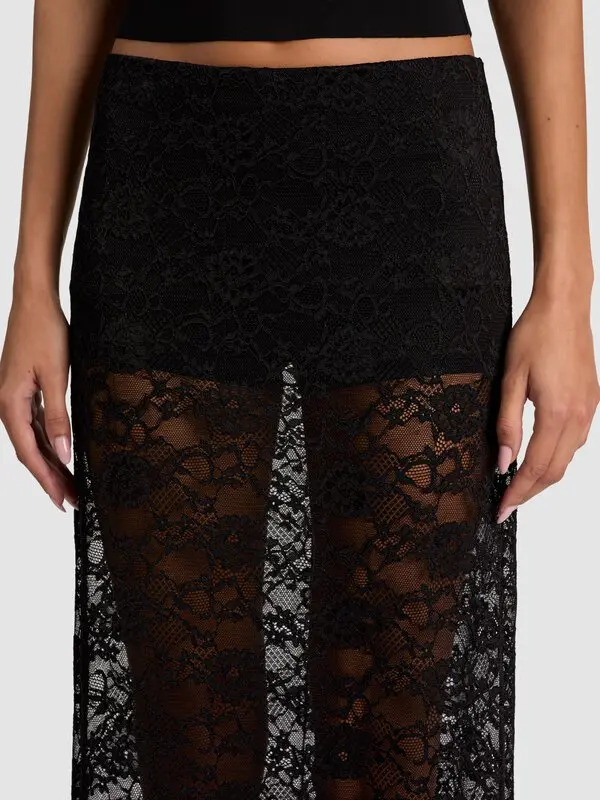Alice + Olivia Maeve Lace Maxi Skirt With Hot Pant