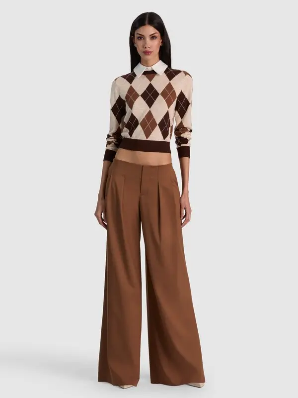 Alice + Olivia Carolann Wool Collared Cardigan