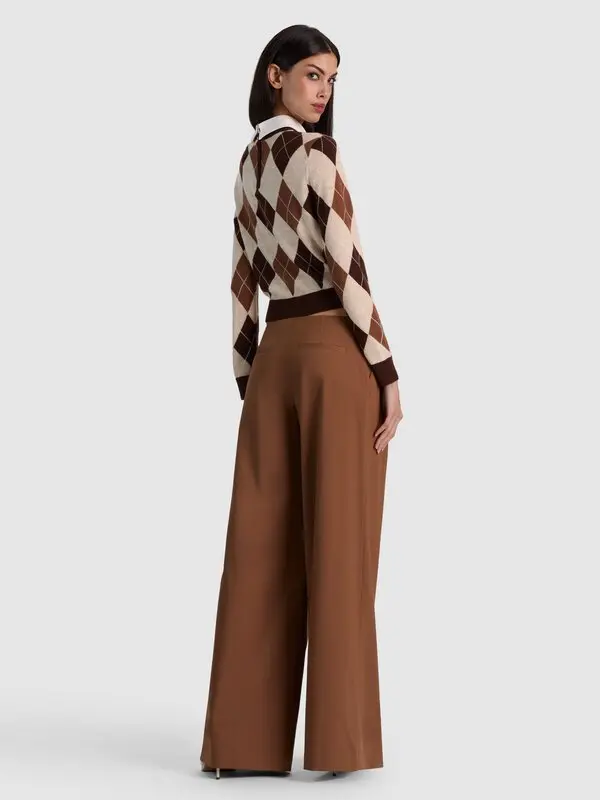 Alice + Olivia Carolann Wool Collared Cardigan