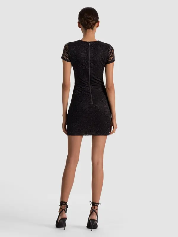 Alice + Olivia Delora Lace Mini Dress