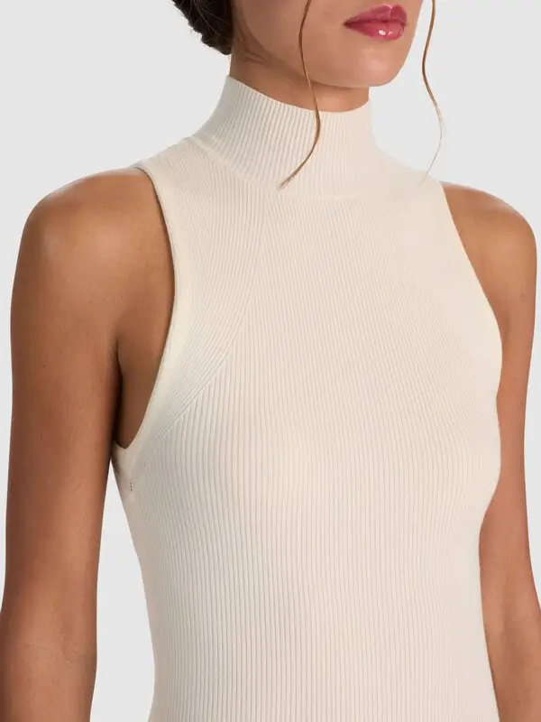Alice + Olivia Darcey Wool Sleeveless Turtleneck