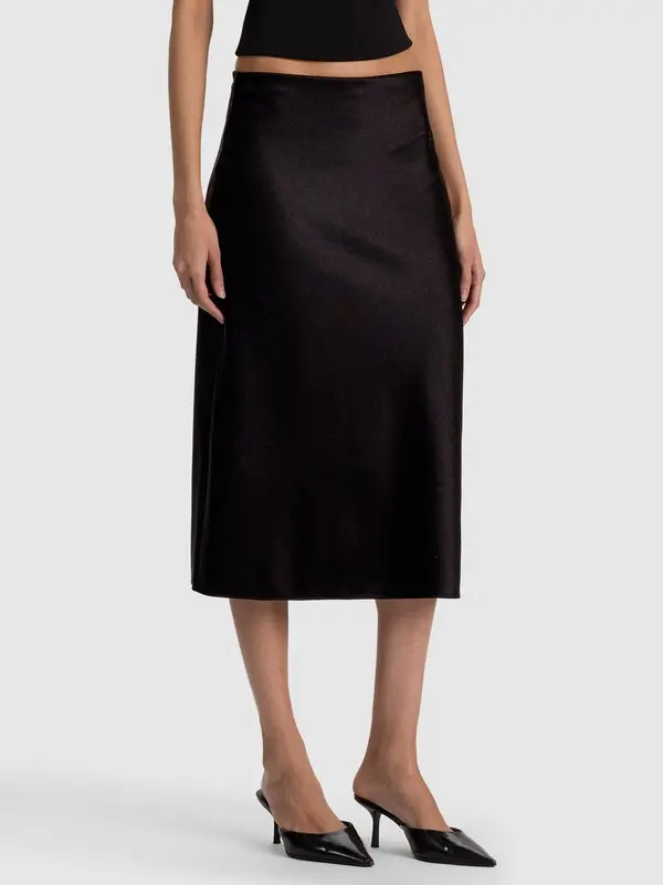 Alice + Olivia Maeve Wool Slip Skirt