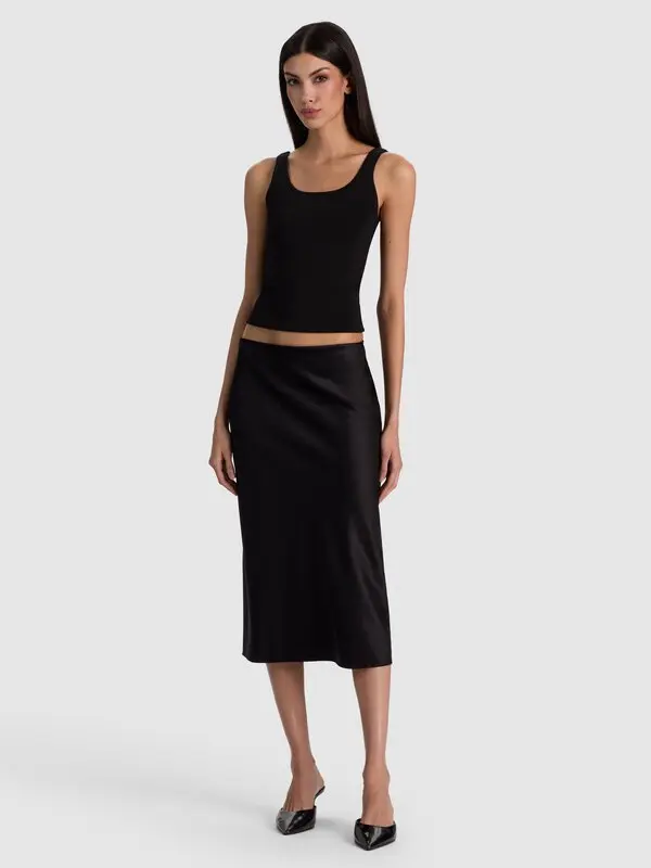 Alice + Olivia Maeve Wool Slip Skirt
