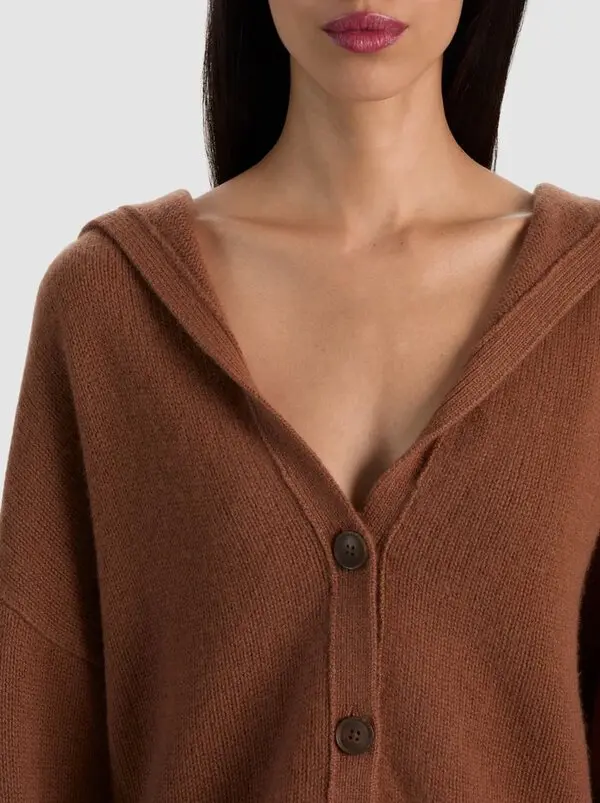 Alice + Olivia Corey Hooded Cashmere Cardigan