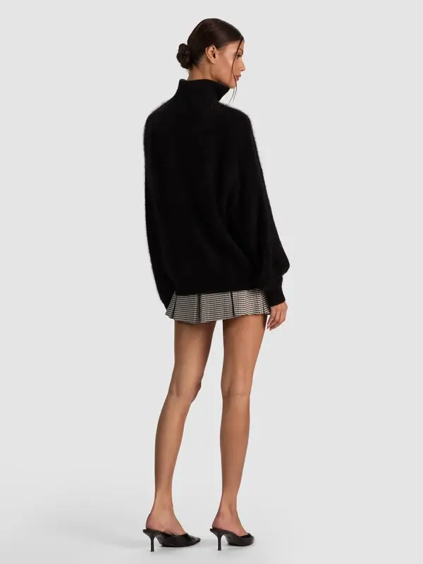 Alice + Olivia Toby Cashmere Quarter Zip - Black
