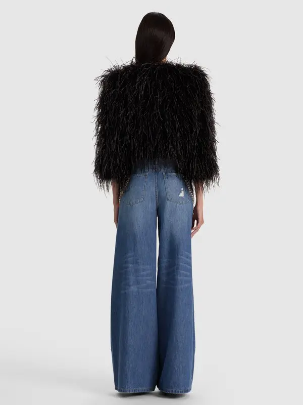Alice + Olivia Kidman Feathered Jacket