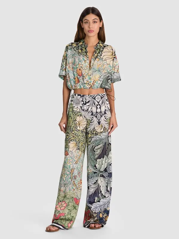 Alice + Olivia Demi High Rise Pull On Toggle Pant