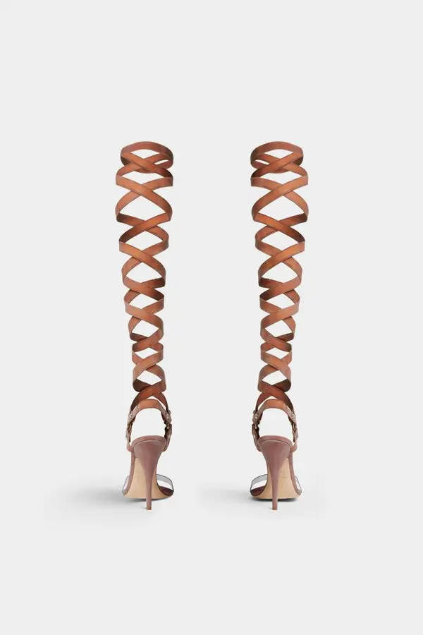 Dsquared2 Bondage Thigh-high Heeled Sandals
