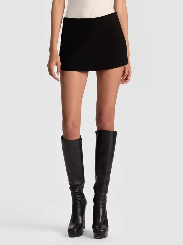 Alice + Olivia Mace Suede Mini Skort