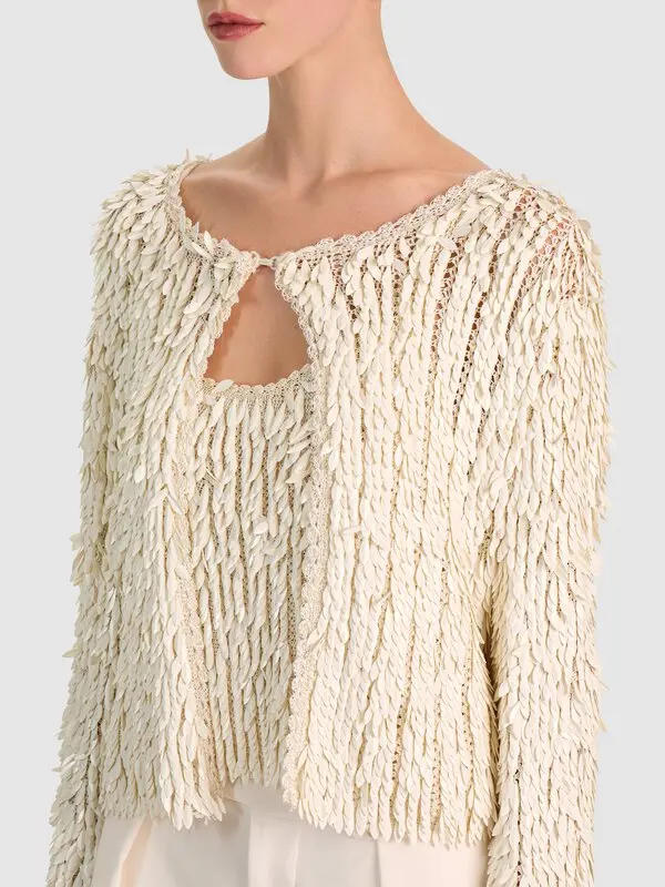 Alice + Olivia Anderson Allover Sequin Cardigan