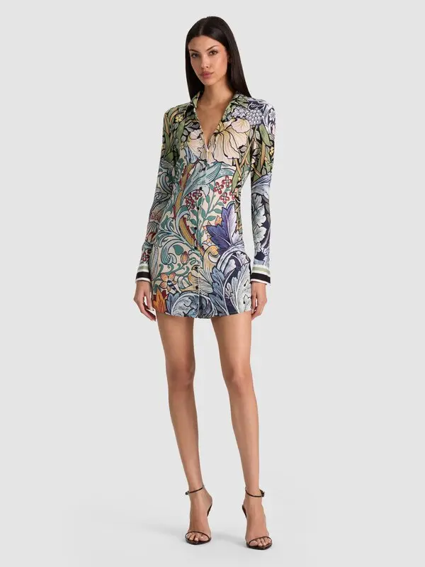 Alice + Olivia Freya Button Down Mini Dress