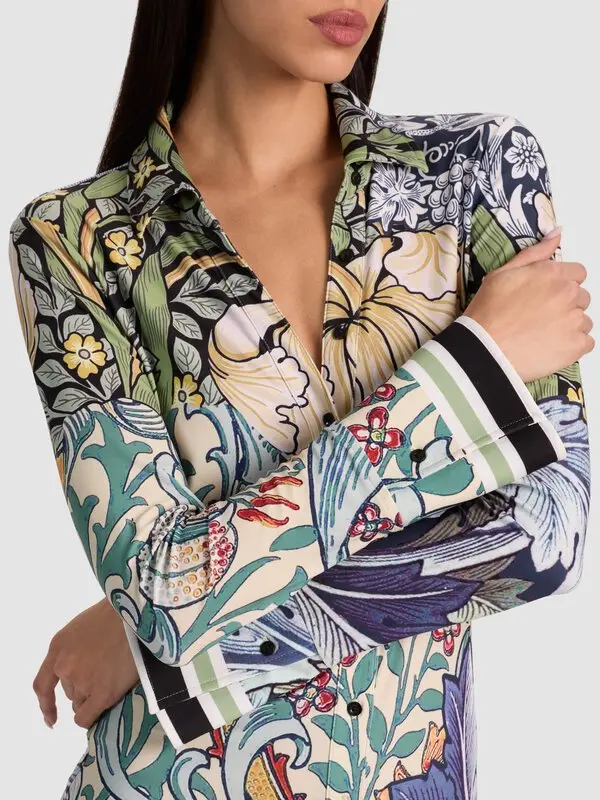Alice + Olivia Freya Button Down Mini Dress