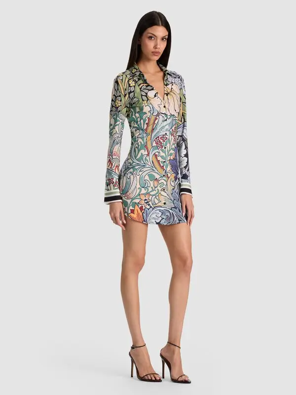 Alice + Olivia Freya Button Down Mini Dress