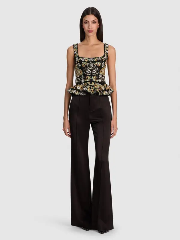 Alice + Olivia Lilianna Embellished Corset Top