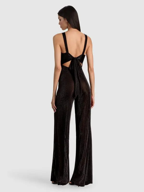 Alice + Olivia Thea Tie Back Jumpsuit
