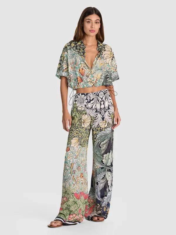 Alice + Olivia Mio Bubble Cropped Top