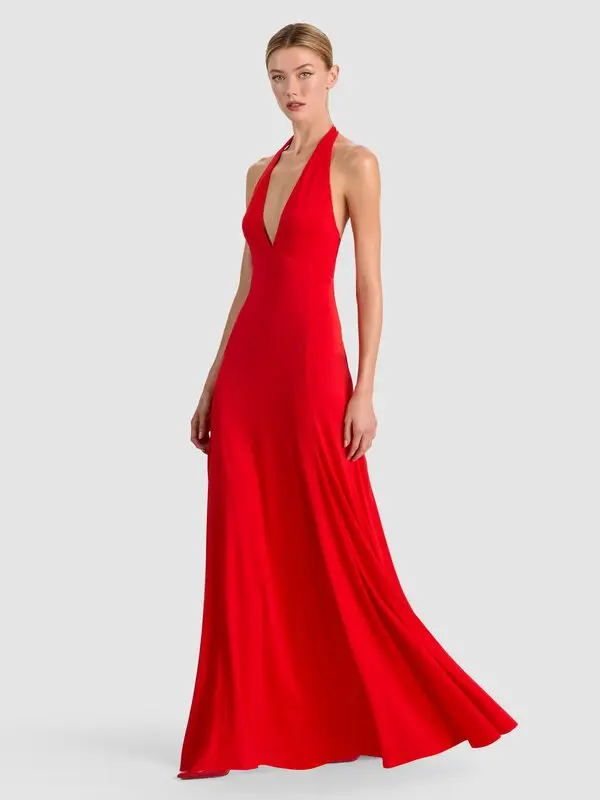 Alice + Olivia Tinley Tie Back Maxi Dress