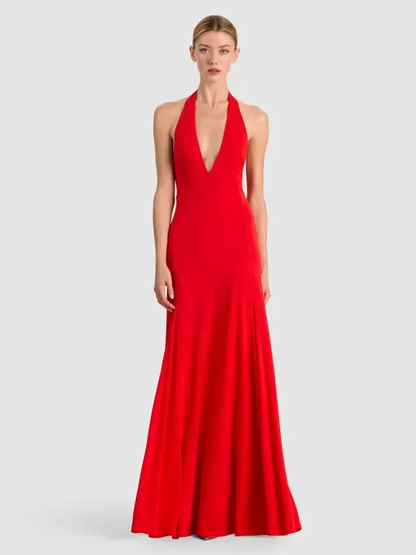 Alice + Olivia Tinley Tie Back Maxi Dress