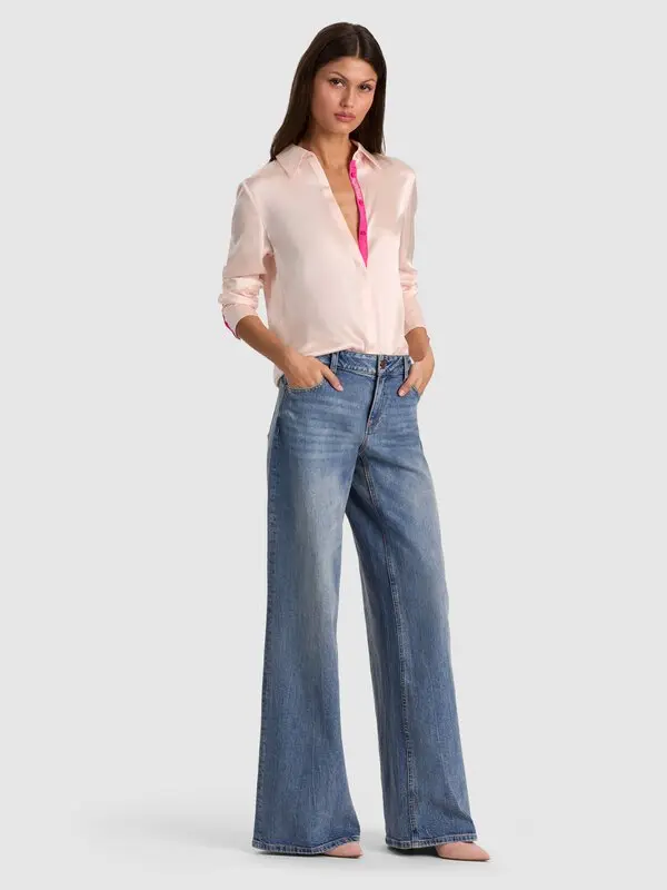 Alice + Olivia Willa Silk Blouse