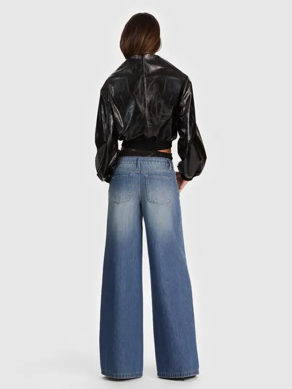 Alice + Olivia Sylvia High Neck Wrap Jacket
