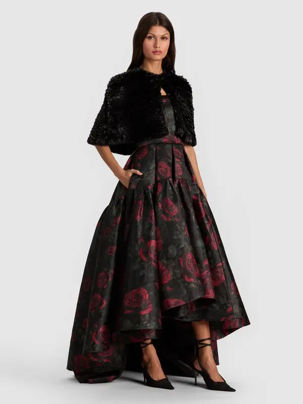 Alice + Olivia Deirdre Faux Fur Capelet