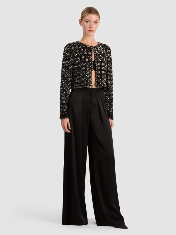 Alice + Olivia Kidman Embellished Cropped Jacket