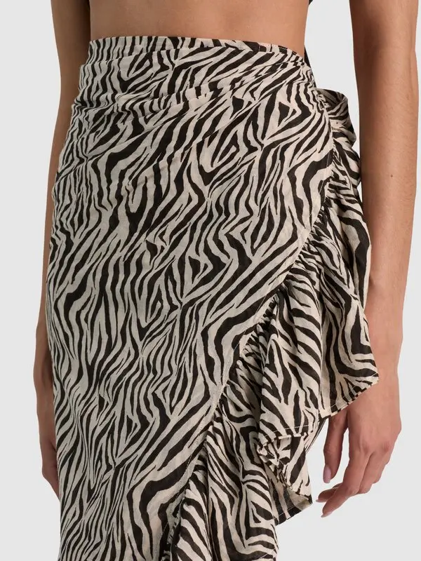 Alice + Olivia A+o X Coniglio Palm Beach Ruffle Power Pareo