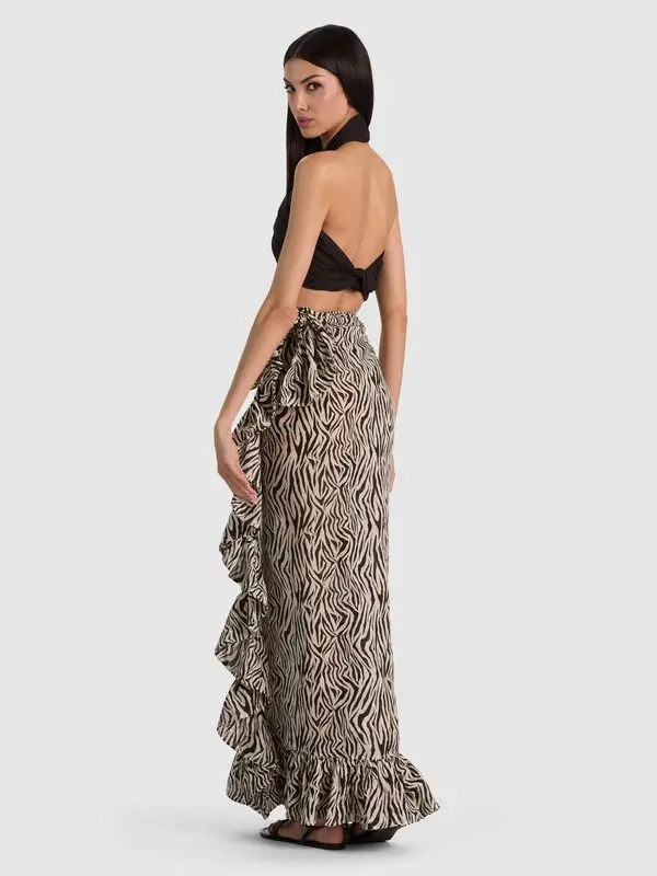 Alice + Olivia A+o X Coniglio Palm Beach Ruffle Power Pareo