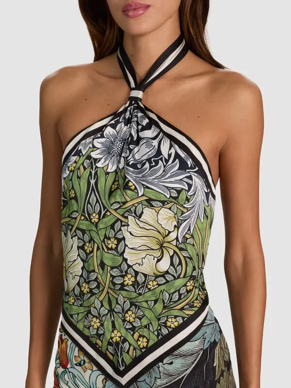 Alice + Olivia Mariah Faux Scarf Mini Dress
