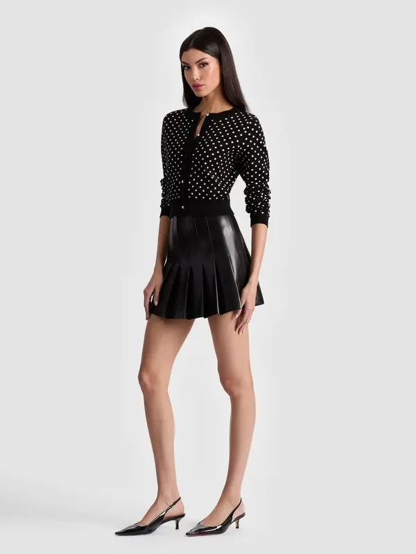 Alice + Olivia Carter Vegan Mini Skirt