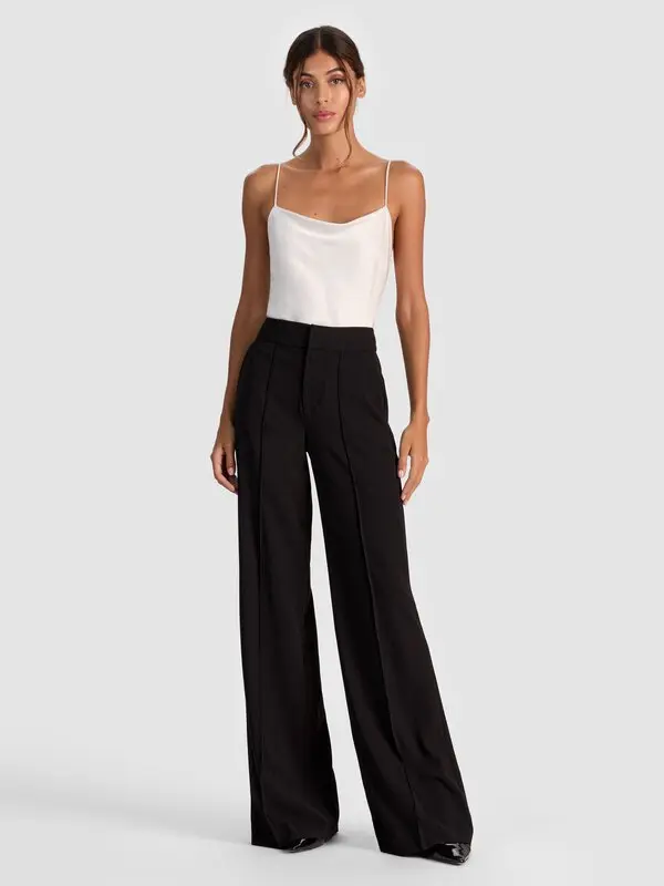 Alice + Olivia Dylan High Waisted Wide Leg Pant