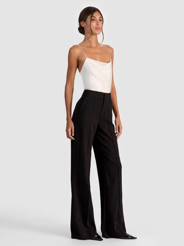 Alice + Olivia Dylan High Waisted Wide Leg Pant