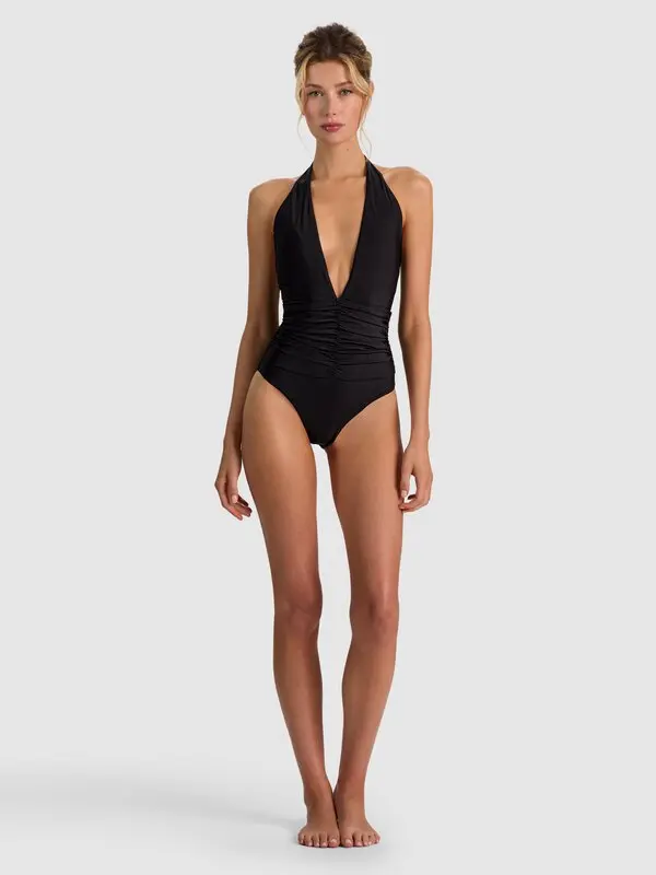 Alice + Olivia A+o X Pq Swim Isabel Halter One-piece