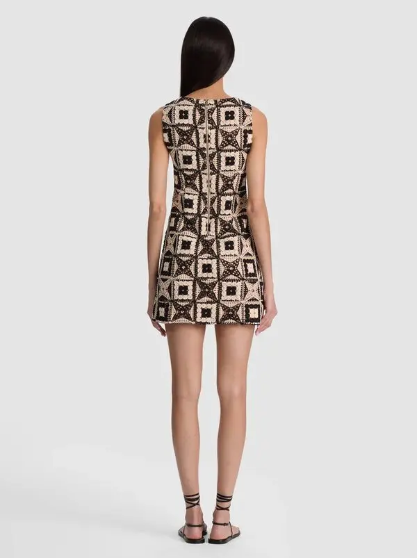 Alice + Olivia Clyde Crochet Mini Dress